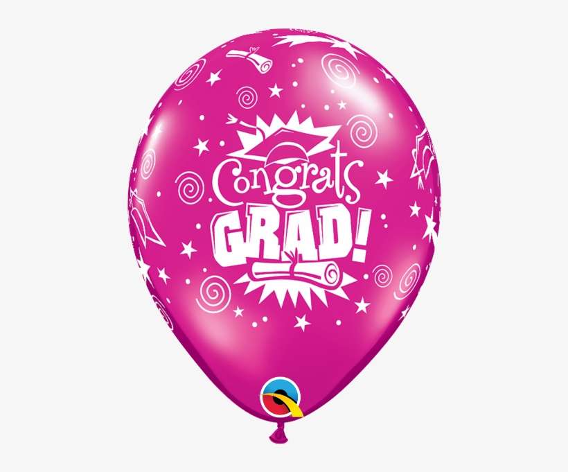 Download Congrats Grad Jewel Magenta 11'' Balloons - 10 Pack Of ...