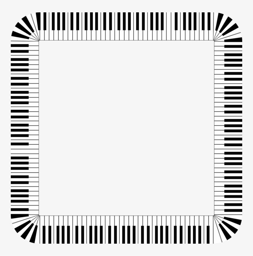 Download Musical Keyboard Borders And Frames Piano - Transparent Piano ...