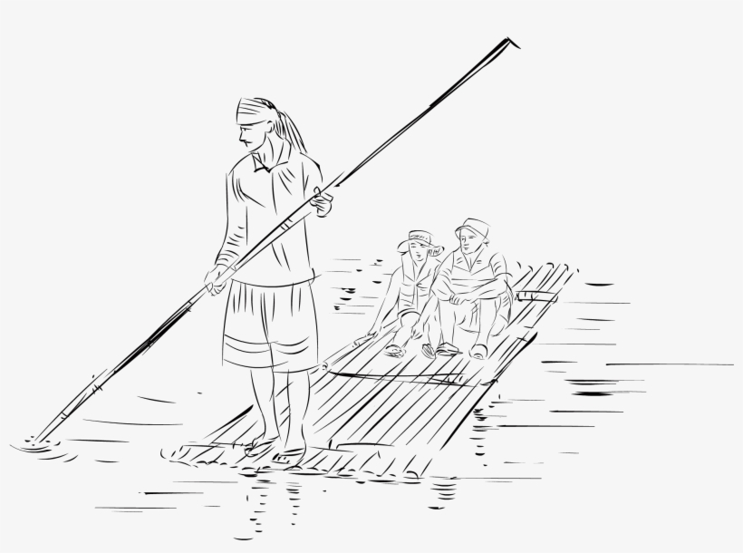 Raft Drawing At Getdrawings - Line Art PNG Image | Transparent PNG Free ...