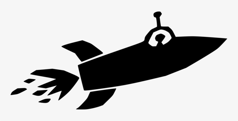 Rocketship Clipart Black And White