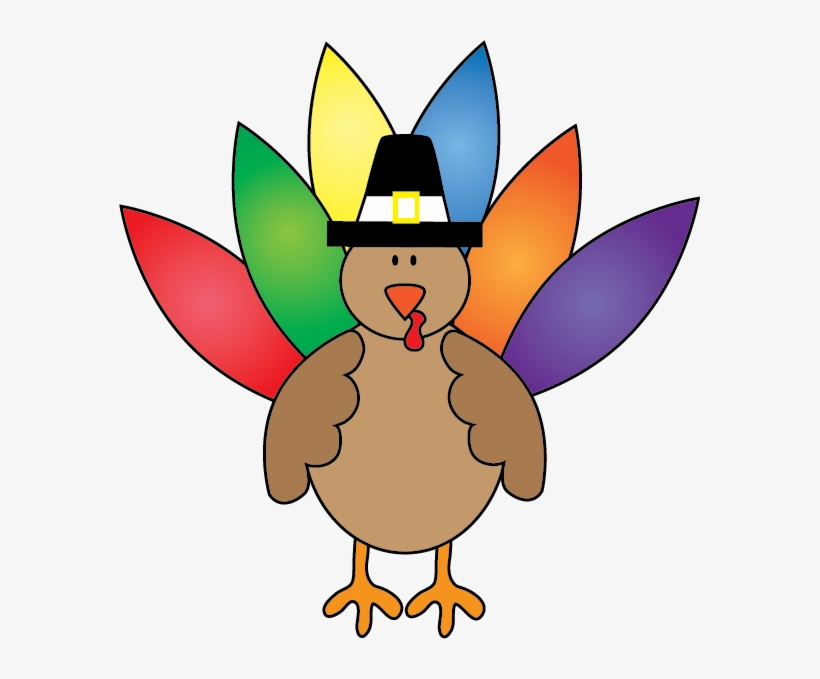Colorful Turkey Feathers Clipart