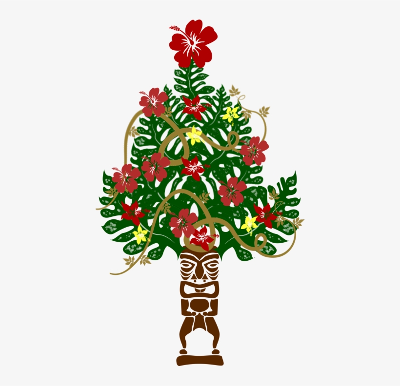 Hawaii Clipart Christmas Tree - Christmas Tiki Png PNG Image ...