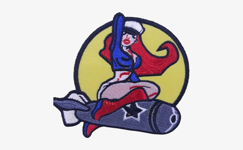 Pin-up Girl Iron On Patch - Pinup Girl 1 Full Color Patch PNG Image ...