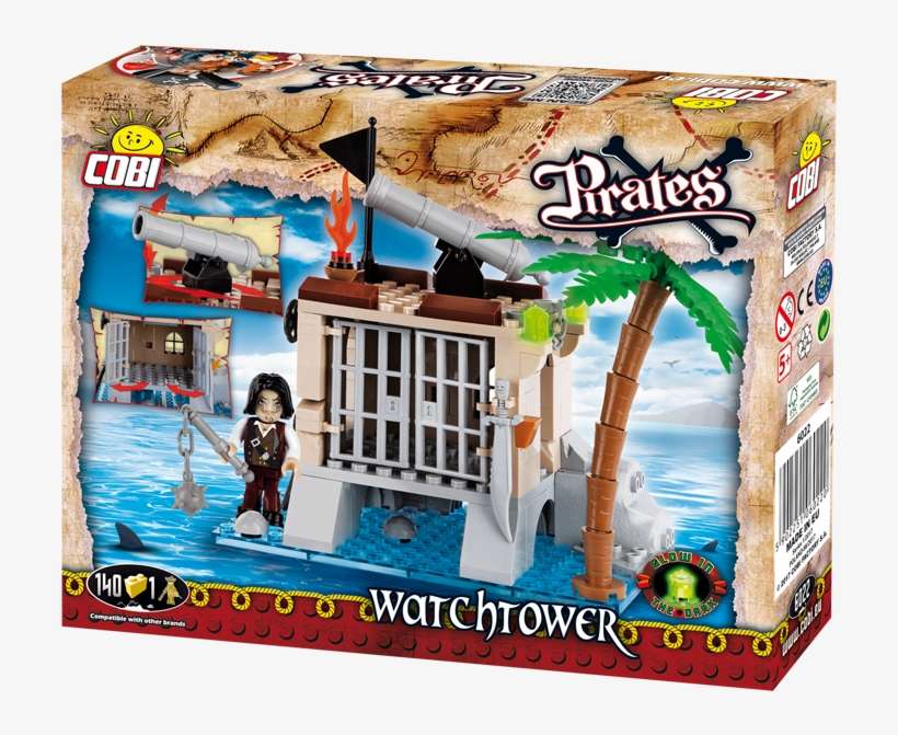 Cobi Pirates Watchtower - Cobi 6013 Pirates Treasure Island 160kl PNG ...