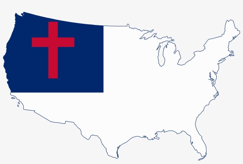 Flag Map Of The United States - Christian In United States Map PNG ...