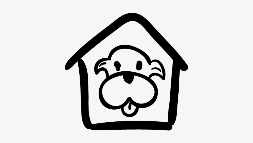 Download Pet House With A Dog Vector - Home Dog Icon | Transparent PNG ...