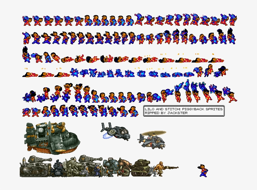 Lilo And Stitch - Stitch Sprites PNG Image | Transparent PNG Free ...