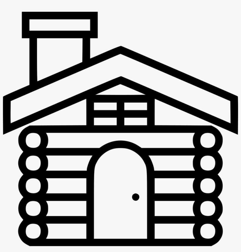 Forest Hut Comments - Cabin Black And White PNG Image | Transparent PNG ...