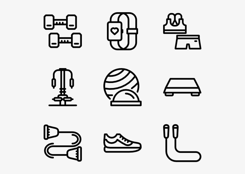 Download Graphic Black And White Exercise Icons Free Fitness - Museum ...