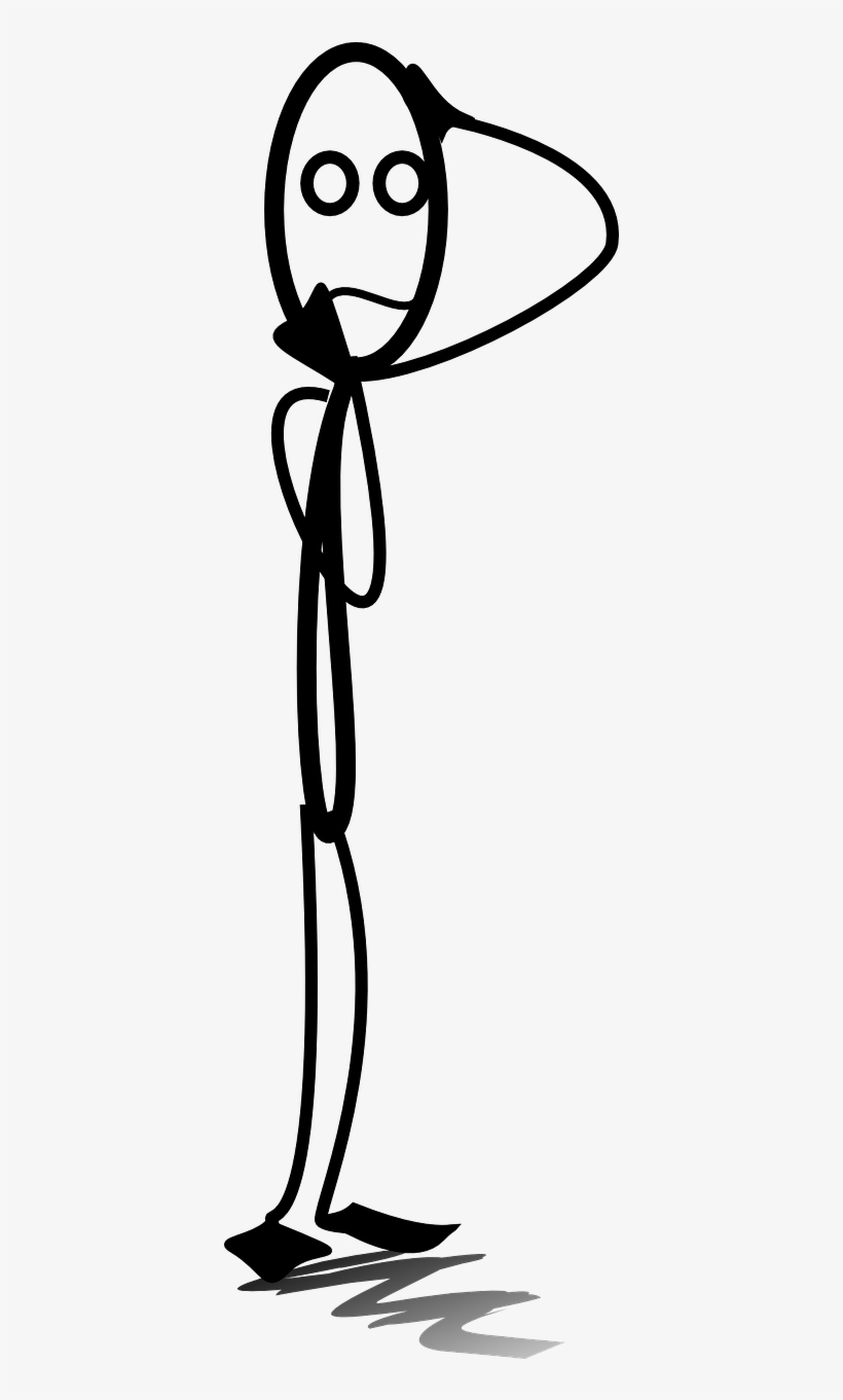 Original - Stick Man Scratching Head PNG Image | Transparent PNG Free ...