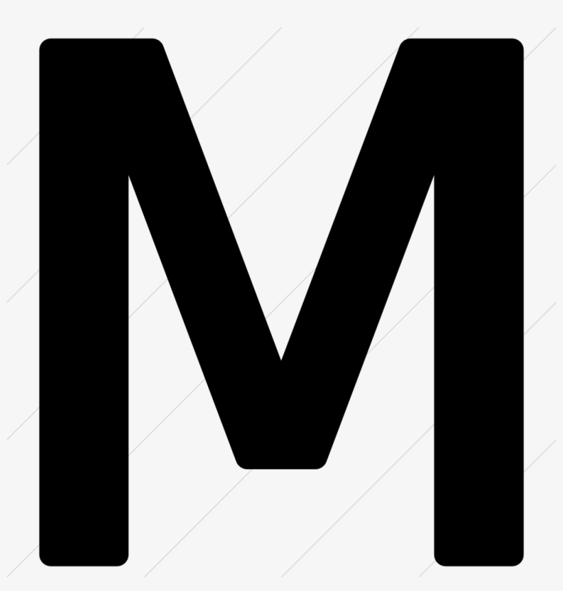 Download Transparent White Twitter Logo For Kids - Black Letter M Png ...