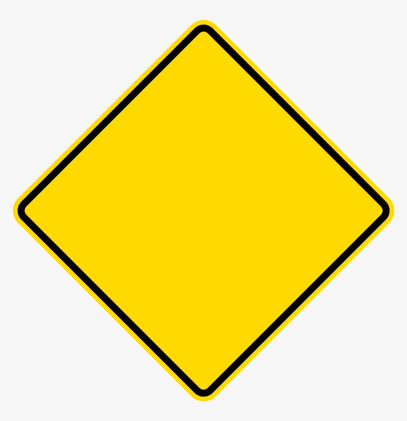 Diamond Warning Sign - Diamond Shaped Warning Sign PNG Image ...
