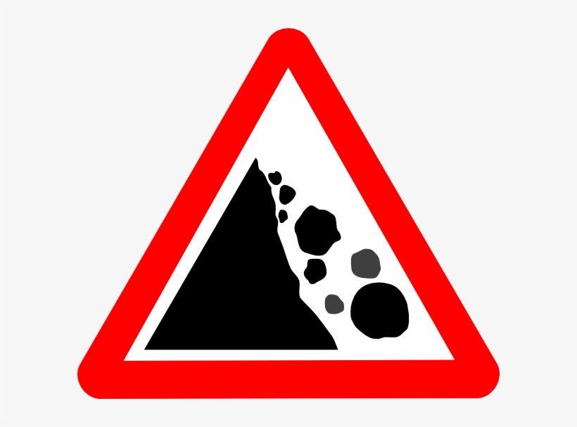 Rockslide Sign,warning Sign,danger Zone,roadsigns,falling - Rocks ...