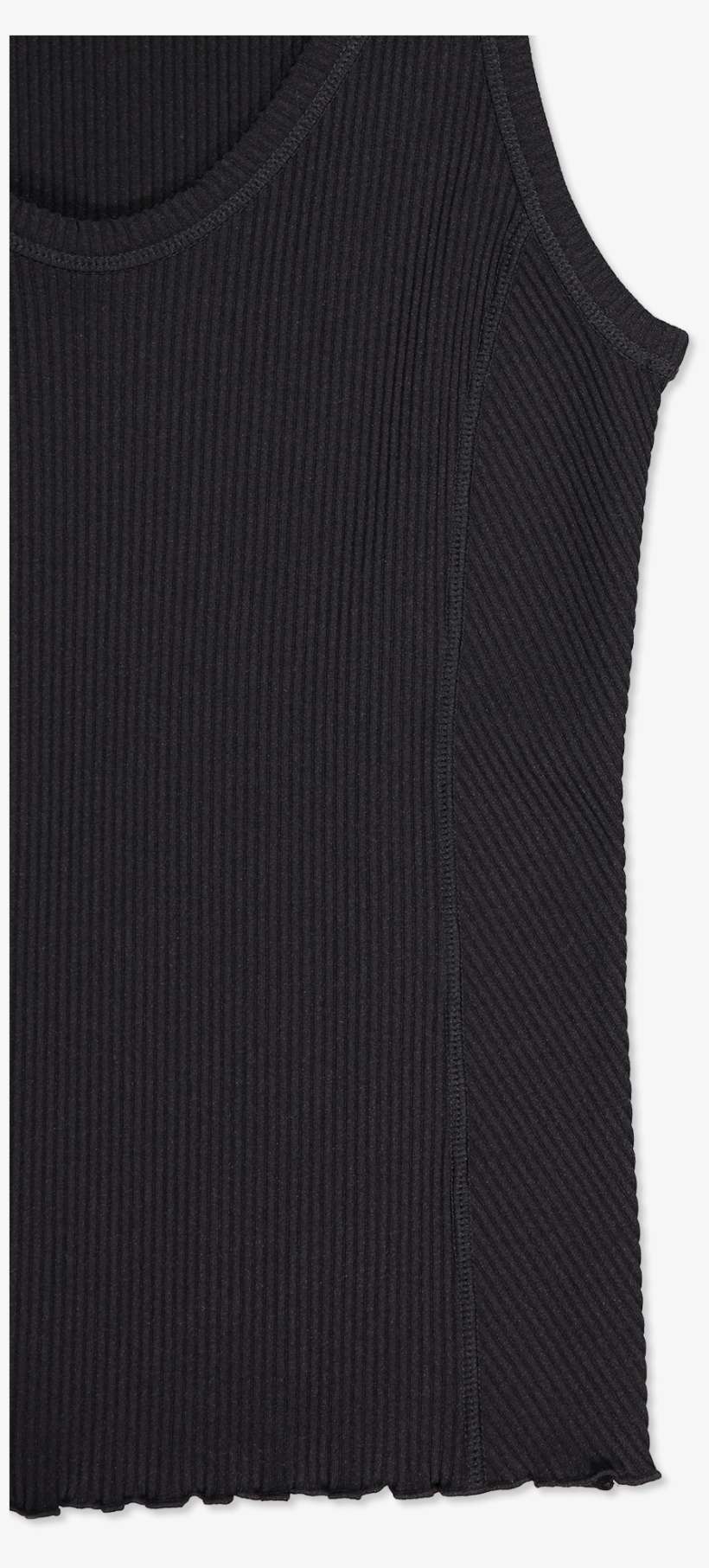 Fitted Rib Shell In Black - Active Tank PNG Image | Transparent PNG ...
