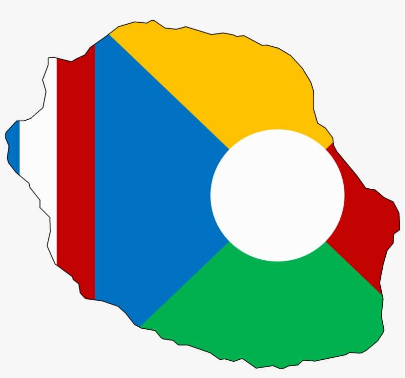 Flag Map Of Réunion - Reunion Flag Map PNG Image | Transparent PNG Free ...