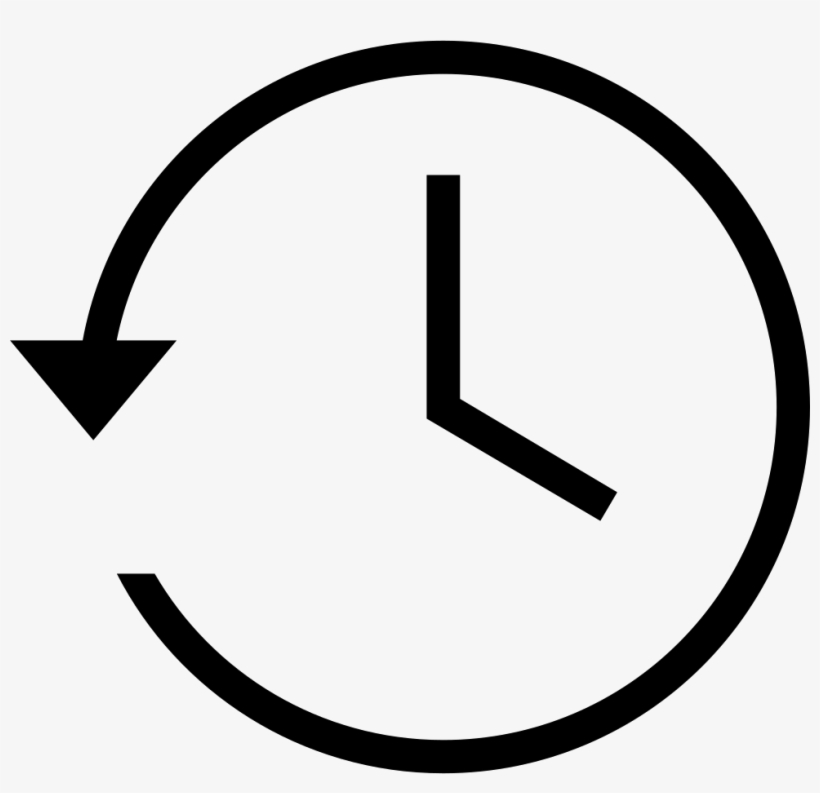 Download Clock Symbol With Counterclockwise Back Circular Rotating ...