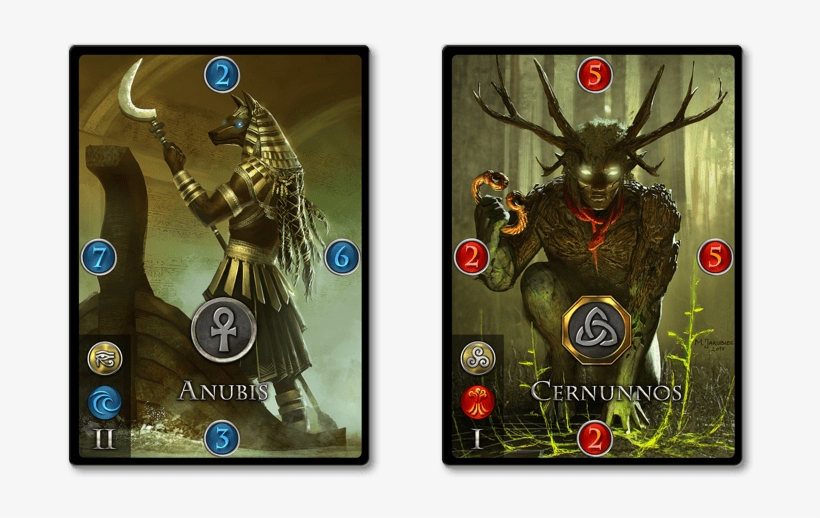 Egyptian And Celtic Pantheon Cards From Immortal - Pc Game PNG Image ...