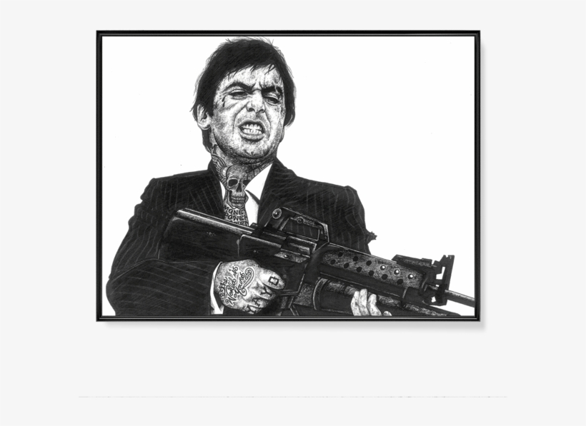 Download Inked Scarface - Poster - Scarface | Transparent PNG Download ...