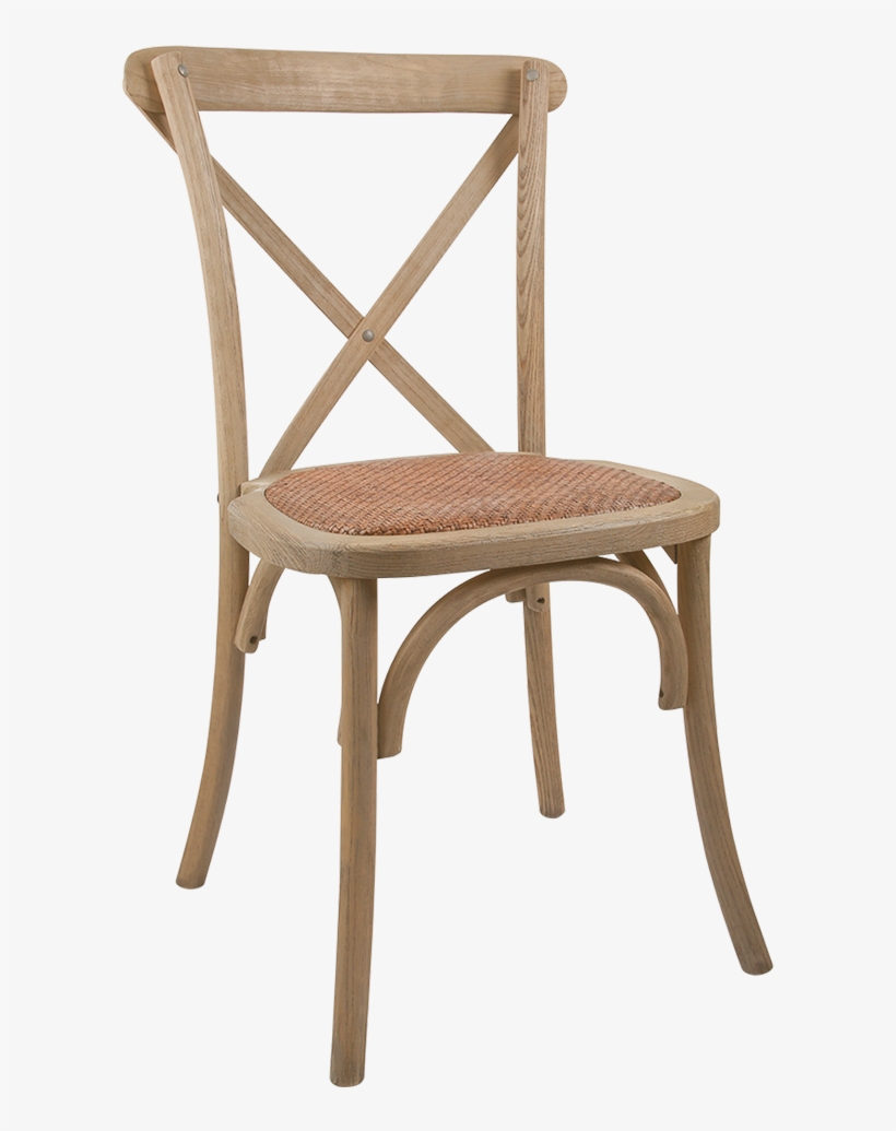 Driftwood Bistro Chair - Cross Back Chairs Limewash PNG Image ...