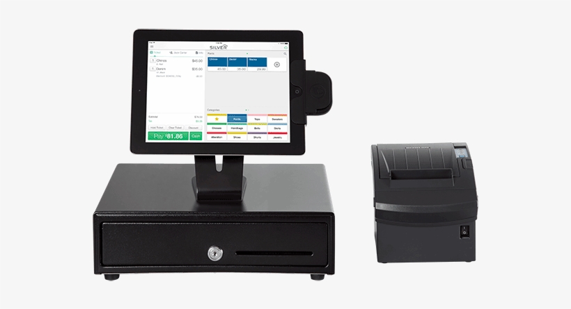 Ncr Silver Pos Cash Register System - Ncr Cash Register New PNG Image ...