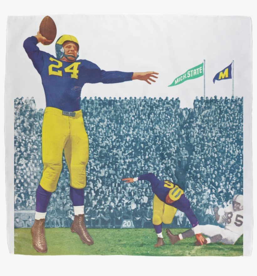 1951 Michigan Wolverine Football ﻿sublimation Bandana - University Of ...