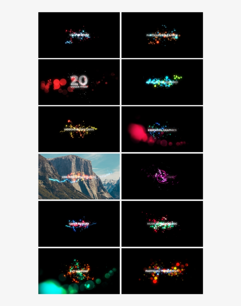 Particles Titles For Premiere Pro PNG Image | Transparent PNG Free ...