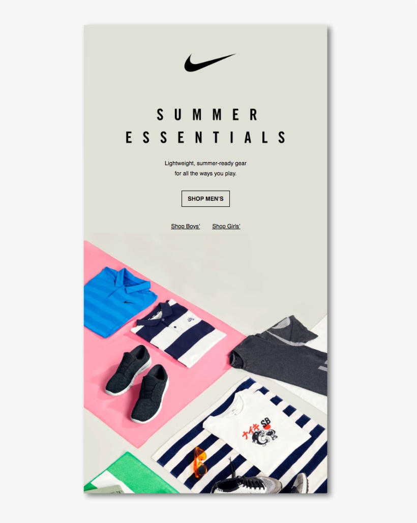 Email Marketing Sample From Nike - Email Marketing Example PNG Image ...