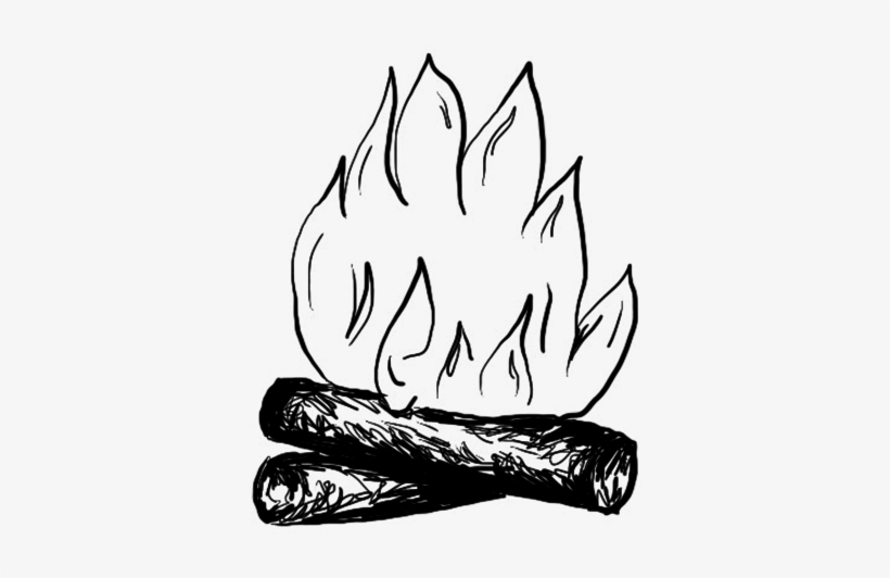Download Line Drawing Of A Campfire - Drawing | Transparent PNG ...
