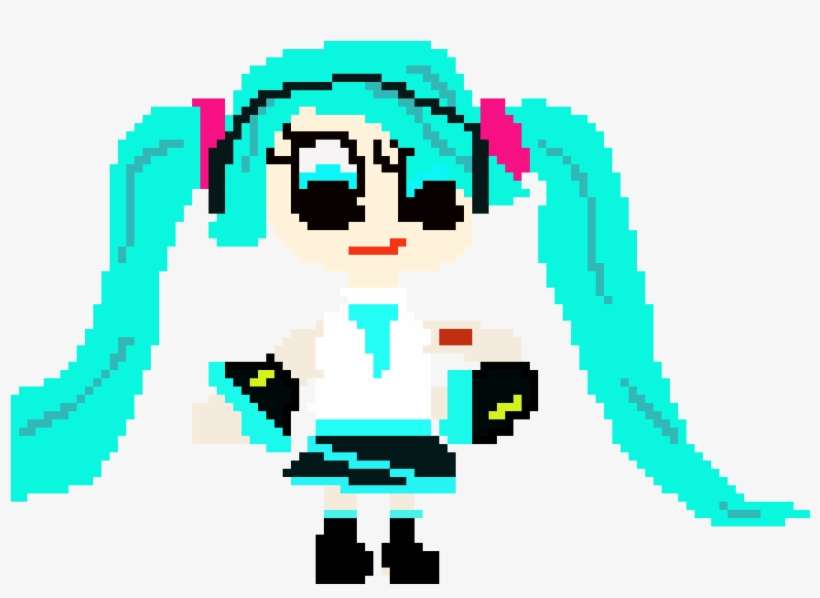 Download Hatsune Miku - Hatsune Miku Pixel+ | Transparent PNG Download ...