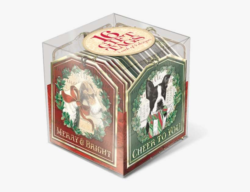 Holiday Dogs Holiday Gift Tag Cube - Holiday Dogs Gift Tag Cube PNG ...