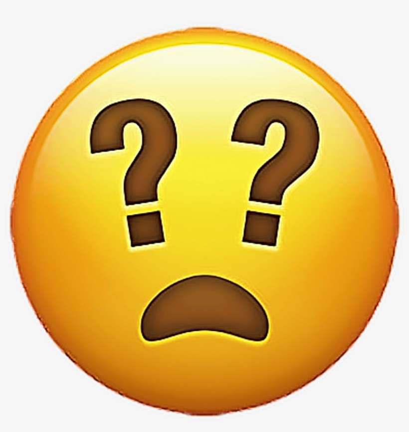 Emoji Emojisticker Sticker Stickers Confused Smiley - Lost Emoji PNG ...
