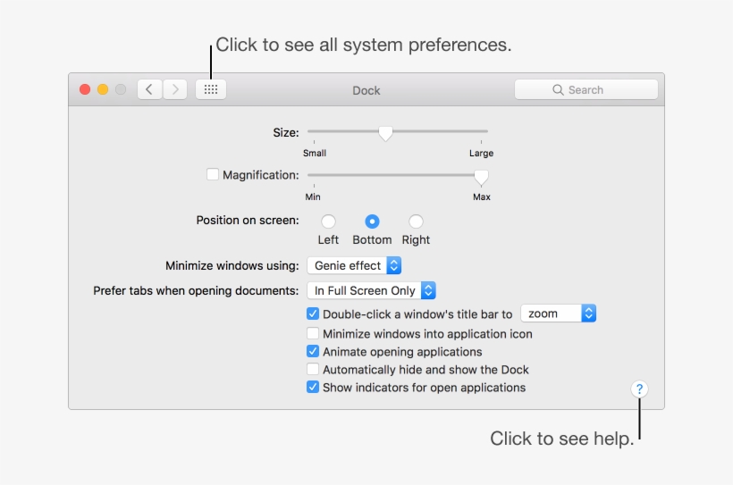 Click Show All To See All Preference Icons - Macos Sierra Dock ...