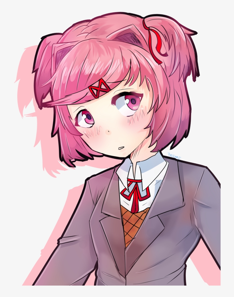 Doki Doki Natsuki By Hatokame-kun - Doki Doki Literature Club! PNG Image | Transparent PNG Free ...