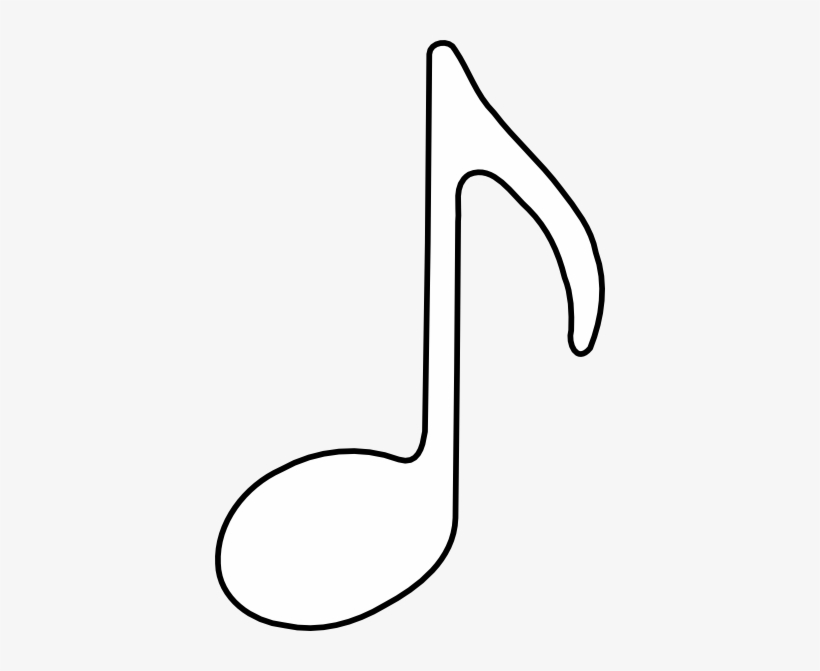 Download Eighth Note Outline Clip Art - Eighth Note Black Background ...