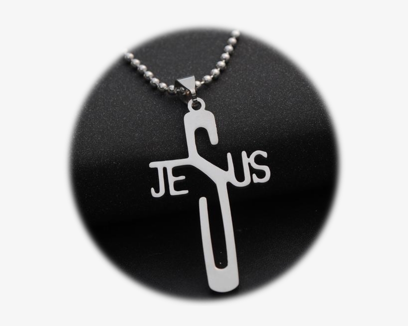 Stainless Steel Jesus Cross Necklace - Silver Tone Cross Jesus ...