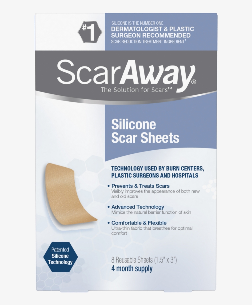Photo Of Scar Away Scar Sheets, Silicone, 8 Sheets - Scaraway ...