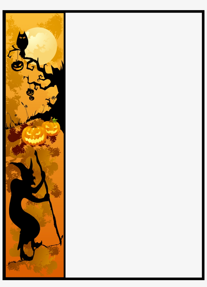 A Halloween Page Divider Clip - Halloween Free Clip Art Borders PNG ...