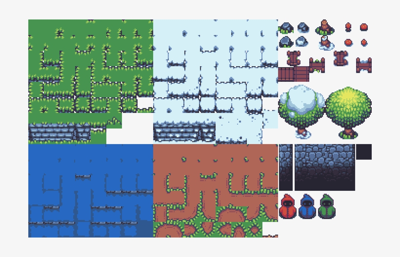 Download Preview - Snow Pixel Art Tileset | Transparent PNG Download ...
