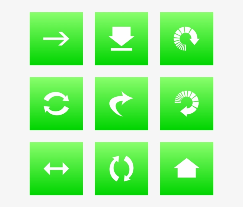 Classic Arrows Icon In Style Flat Square White On Ios - Icon PNG Image ...