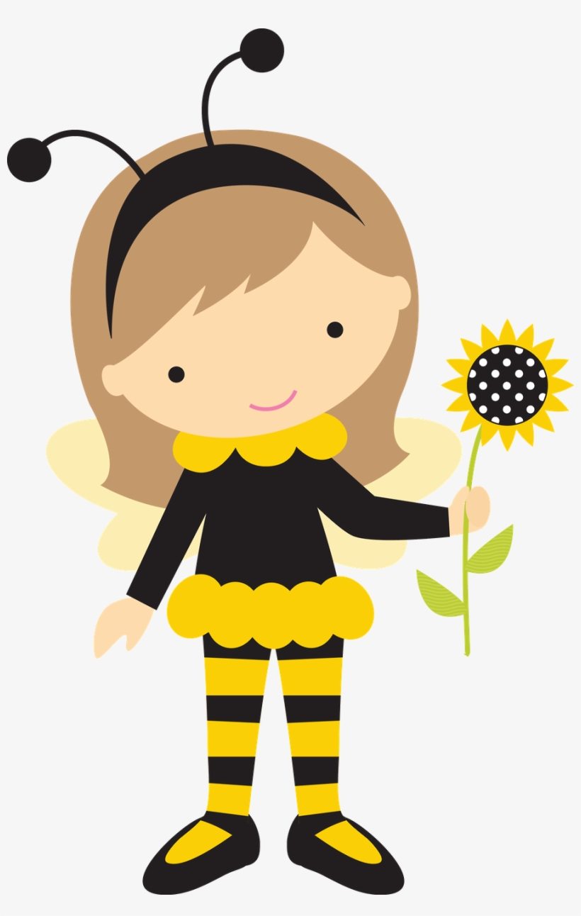 Girl Clipart Bumble Bee - Menina Abelhinha Png PNG Image | Transparent ...