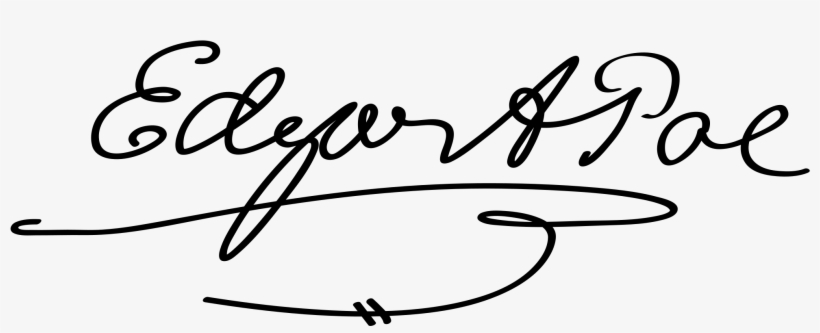 Open - Edgar Allan Poe Signature PNG Image | Transparent PNG Free ...