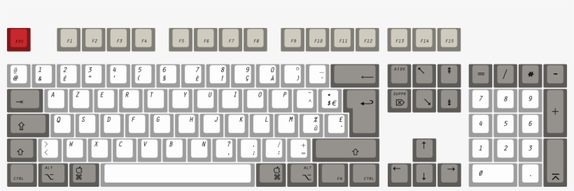 Choose Your Keycap Colors - French Layout Mac Keyboard PNG Image ...