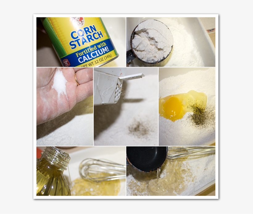 One More Bowl Add The Cornstarch, Flour, Salt, Black PNG Image ...