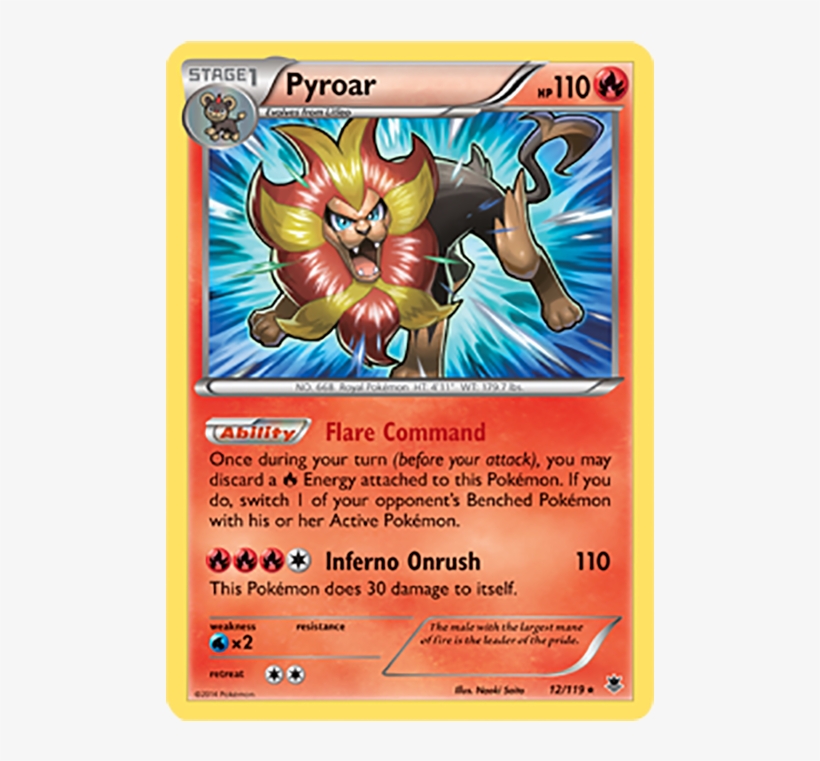 Pyroar 12/119 - Pyroar Phantom Forces PNG Image | Transparent PNG Free ...