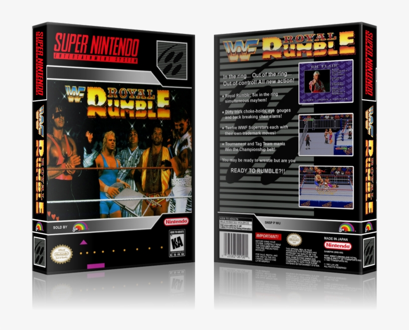 Wwf Royal Rumble Replacement Nintendo Snes Game Case PNG Image ...
