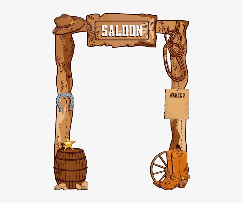 Cowboy Vector Free Png Image Background - Cowboy Border PNG Image | Transparent PNG Free ...