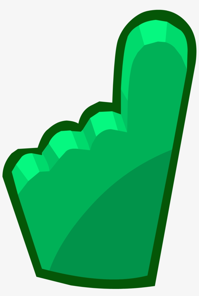 Penguin Cup 2014 Emoticons Green Foam Finger - Chair PNG Image ...