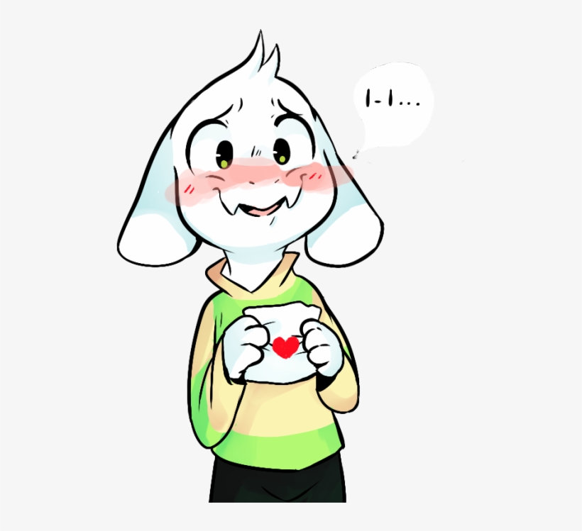 Undertale White Face Facial Expression Smile Nose Child - Asriel I Love ...