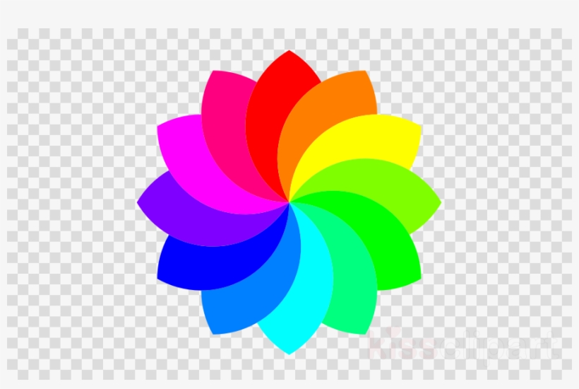 Rainbow Flower Clipart Rainbow Rose Flower Clip Art - Wallpaper PNG ...