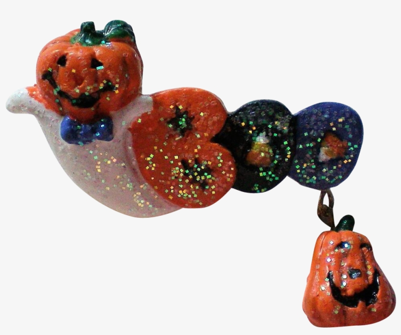 Halloween Ghost Boo Pin With Pumpkin Jack O Lantern - Halloween PNG ...